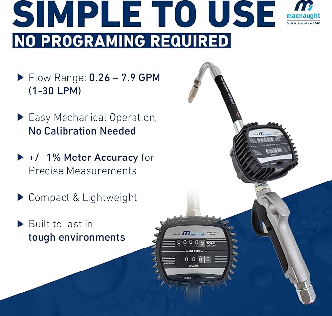 Mechanical Meter Oil Dispensing Gun-1/2" | Macnaught USA