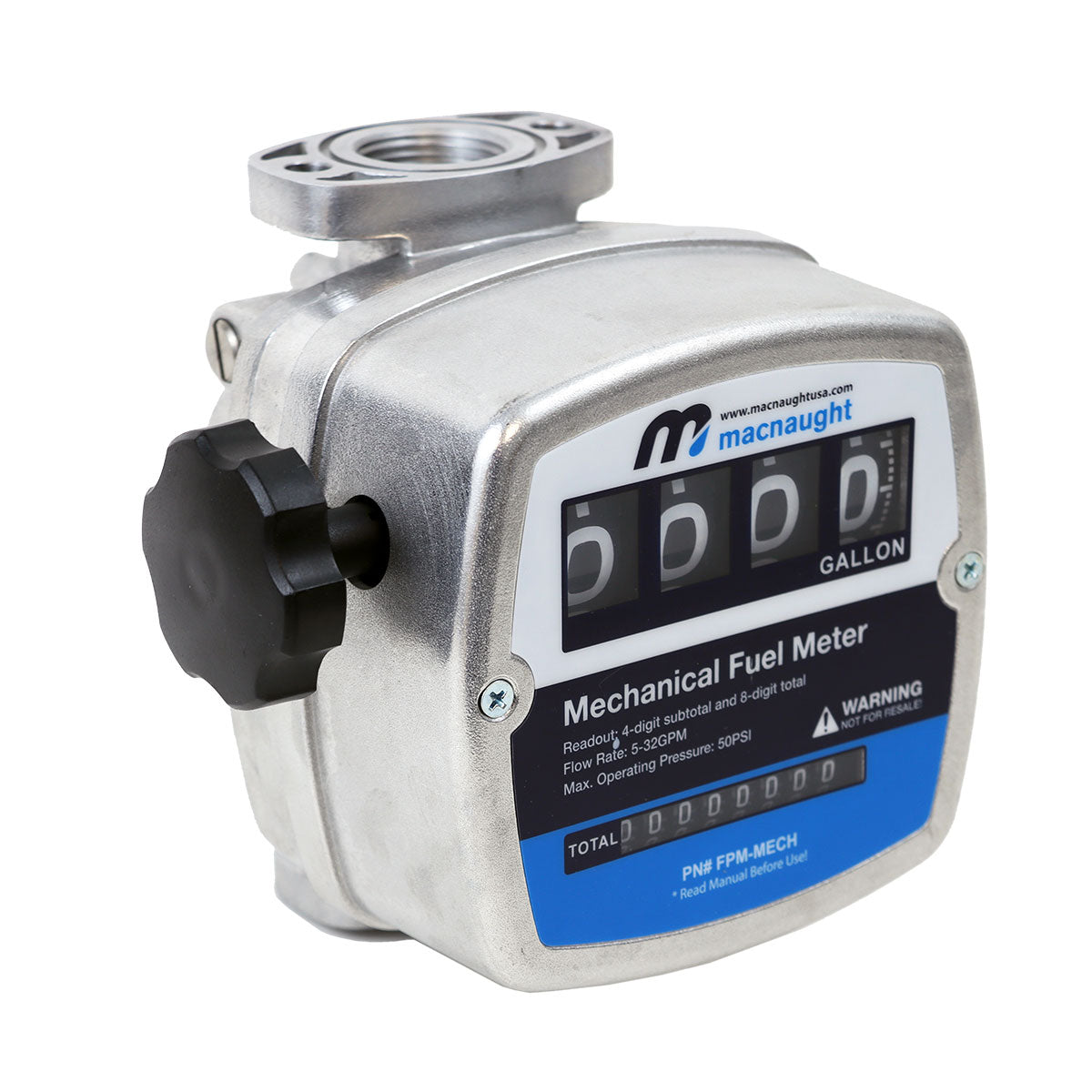 M3 Aluminum Mechanical Fuel Flow Meter | Macnaught USA