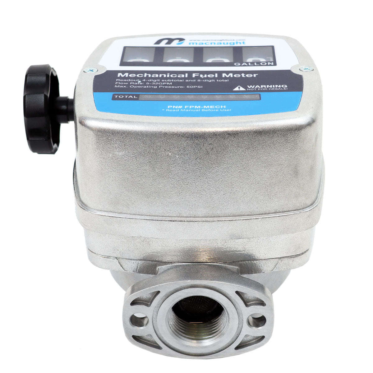 M3 Aluminum Mechanical Fuel Flow Meter | Macnaught USA