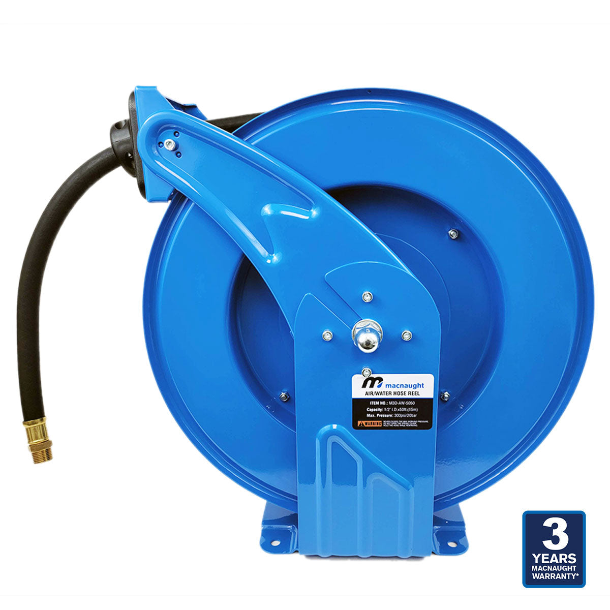 Retractable Air Hose Reel/ water 3/8" x 50ft | Macnaught USA